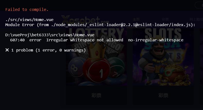 Vue Cli Irregular Whitespace Not Allowed No irregular whitespace 