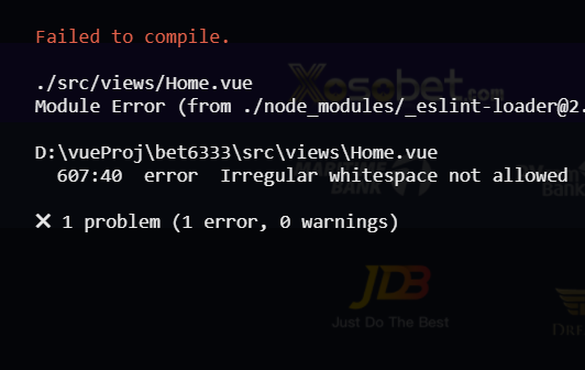 Vue Cli Irregular Whitespace Not Allowed No irregular whitespace 